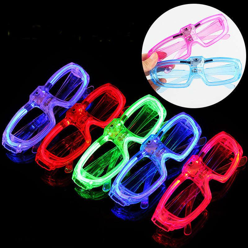 Light-Up Glowing LED Plastic Glasses for Party Favors and Photo Booth